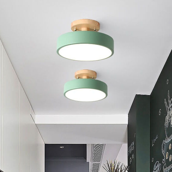 Nordic Log Round LED Semi-Flush Mount Ceiling Light – BulbSquare Nordic Log Round LED Semi-Flush Mount Ceiling Light – BulbSquare