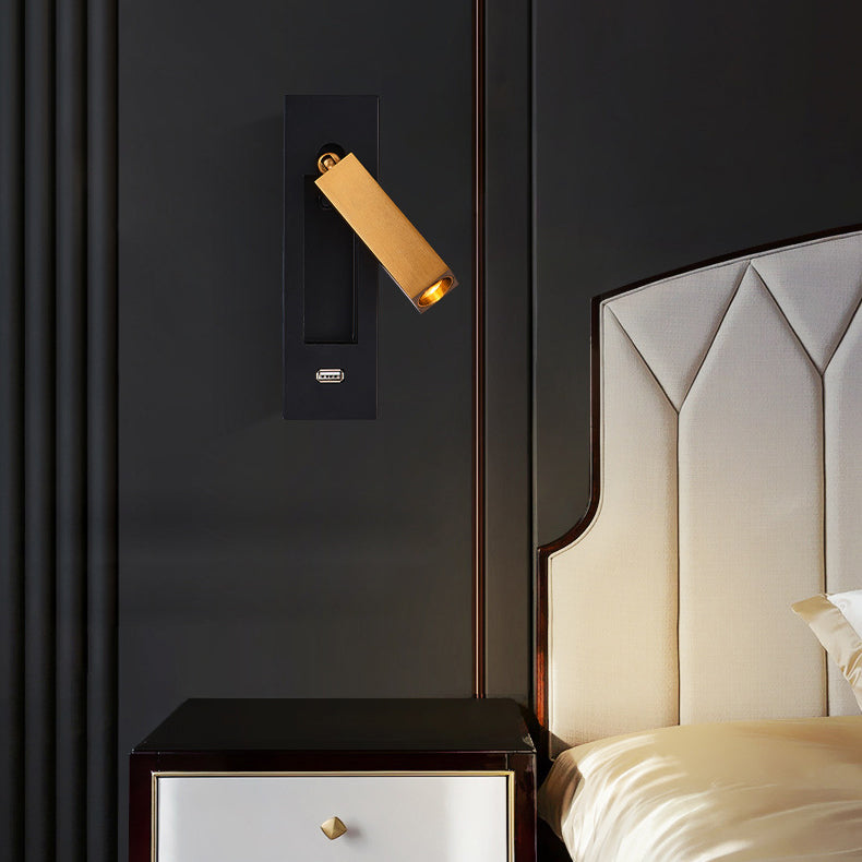 Modern Minimalist Rectangular Recessed Aluminum LED Wall Sconce Lamp ...