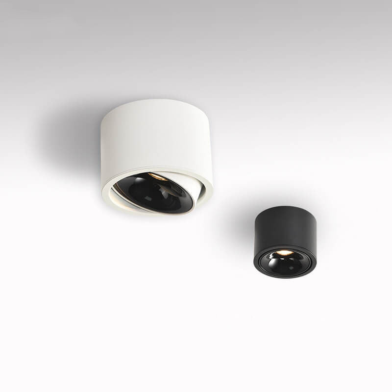 Modern Minimalist Round Spotlight Adjustable LED Flush Mount Ceiling L ...