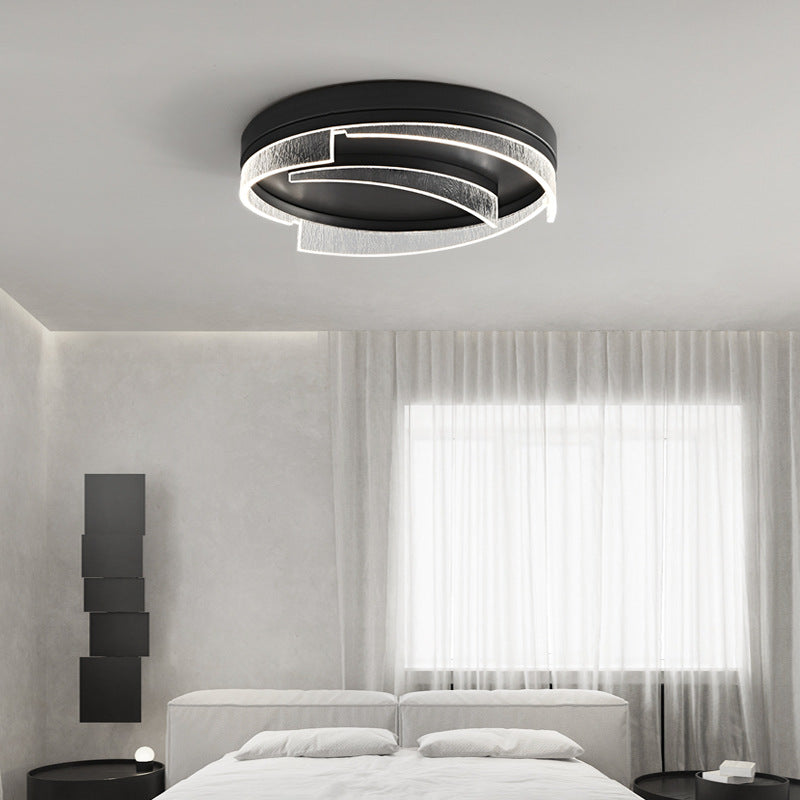 Modern Minimalist Round Copper Acrylic Sheet Design LED Flush Mount Ce ...