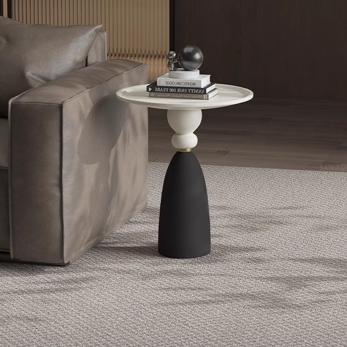 Modern Minimalist Round Cone Base Wood Coffee Table For Living Room ...