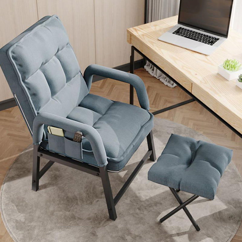 Modern Simplicity Cotton Fabric Steel Square Recliner Adjustable Backr ...