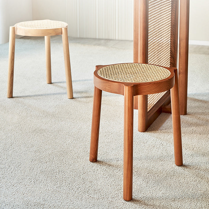 Low rattan stool store