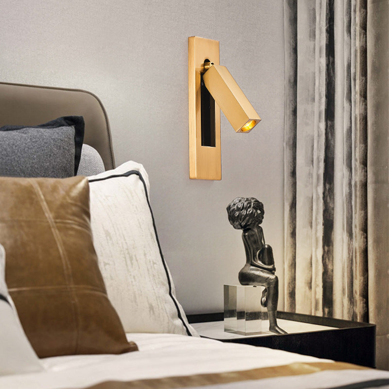 Modern Minimalist Rectangular Recessed Aluminum LED Wall Sconce Lamp ...