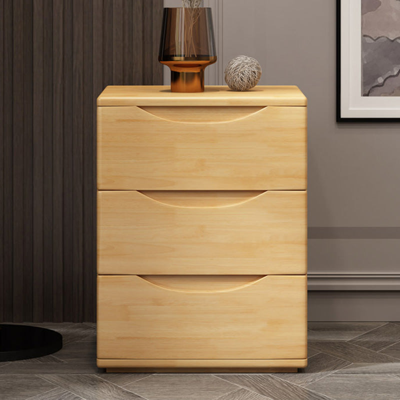 Traditioanl Japanese Rectangular Cubic Rubber Wood Metal Nightstand 2 ...