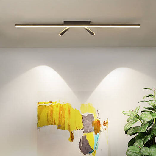 Nordic Minimalist Acrylic Long Strip Track Spotlight LED Flush Mount C ...