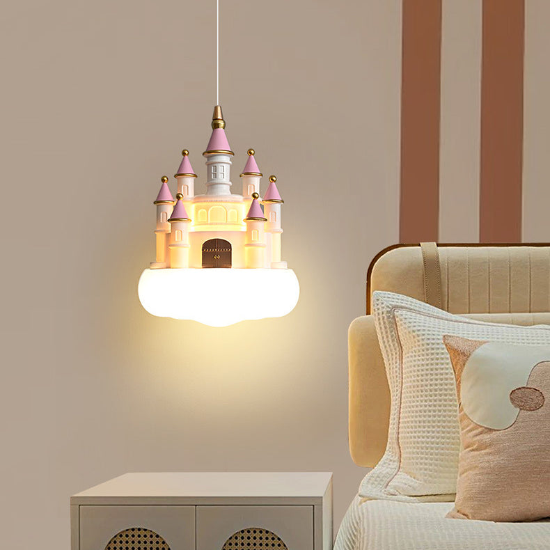 Contemporary Creative Cartoon Castle Design LED Pendant Light For Bedr ...