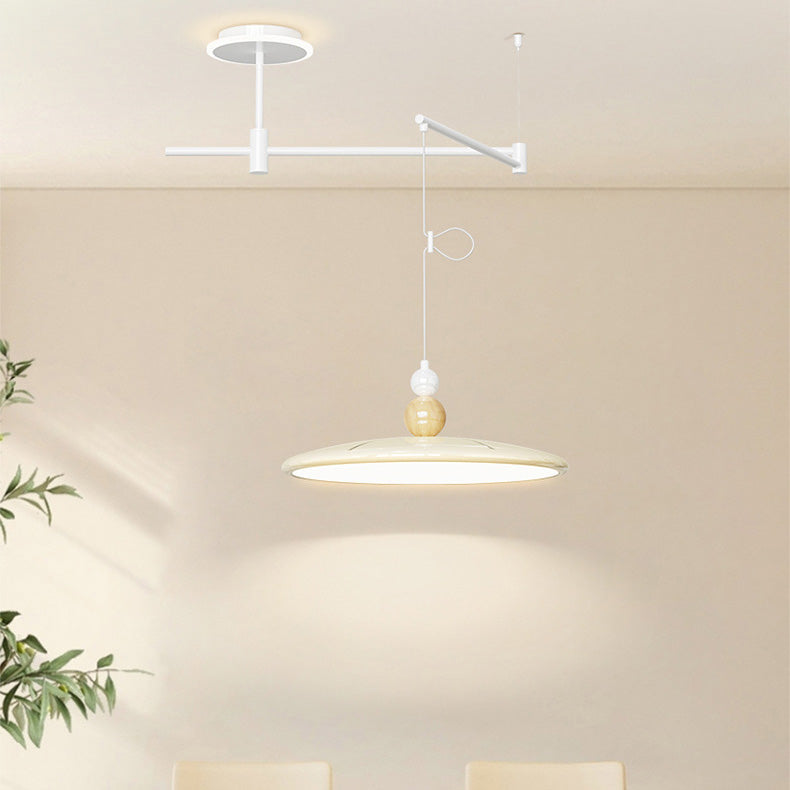 Contemporary Nordic Iron Flying Saucer Shade LED Displaceable Rocker A ...
