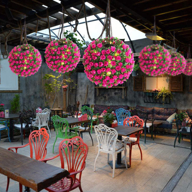 Contemporary Creative Waterproof Solar Flower Globe Plastic LED Outdoo ...