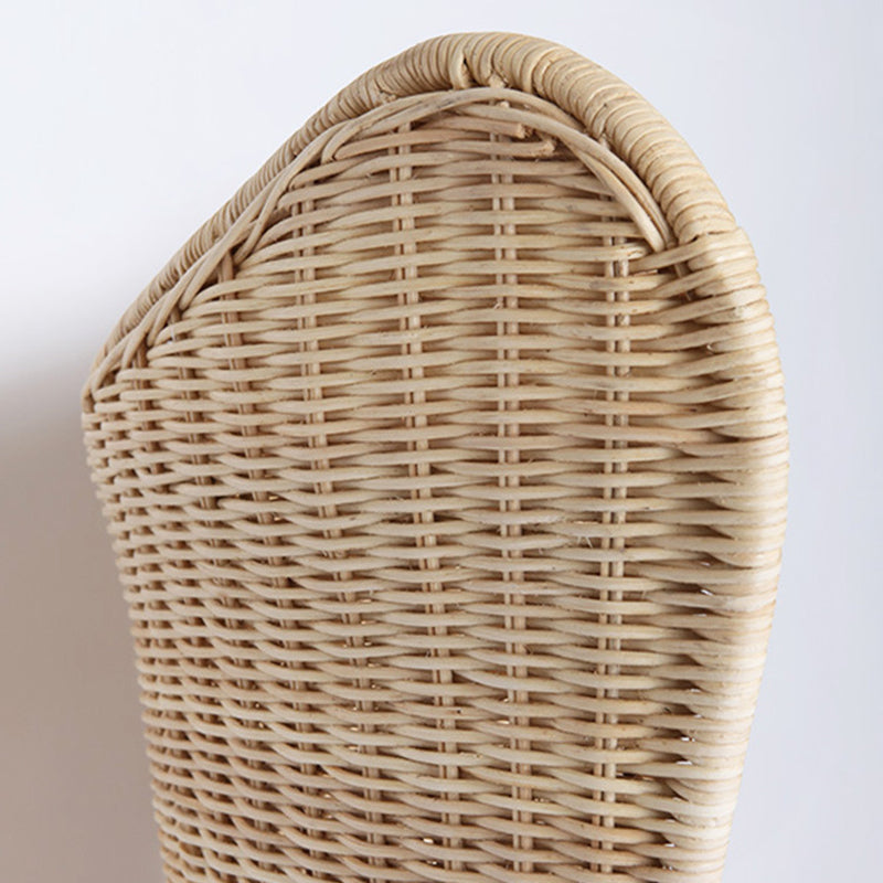 Contemporary Nordic Handwoven Rattan Weaving Solid Wood Legs Accent Ch ...