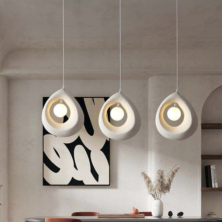 Modern Art Deco Fully Polystyrene 1 - Light Pendant Light For Dining R ...
