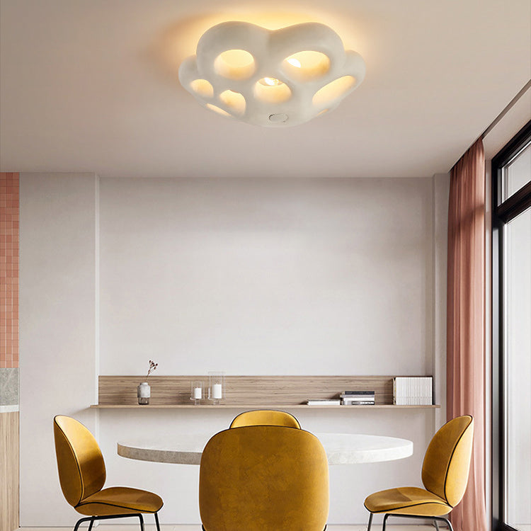 Contemporary Scandinavian Irregular Shape Holes Full Polystyrene Lamps ...