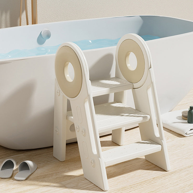 Contemporary Scandinavian Rectangular HDPE Foldable Kids Stool 3-Step ...