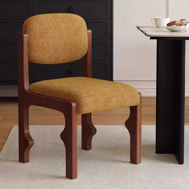 Traditional Vintage Rectangular Cushion Solid Wood Fabric Sponge Dinin ...