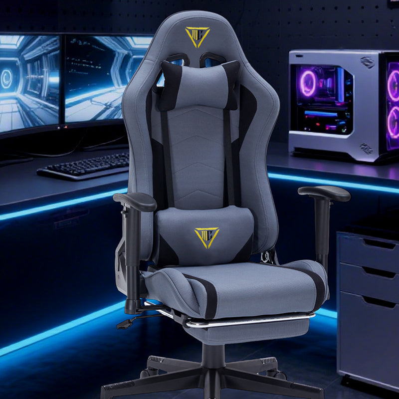 Modern Minimalist Curved Sponge Fabric Metal Wood Panel Desk Chair Mov ...