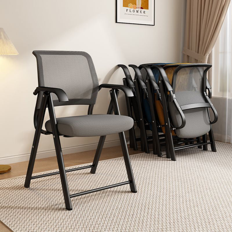 Modern Minimalist Foldable Mesh Sponge Carbon Steel Square Desk Chair ...