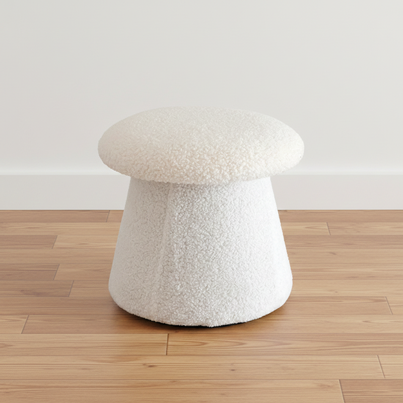 Contemporary Creative Kids Teddy Fleece MDF Sponge Mushroom Shape Roun ...