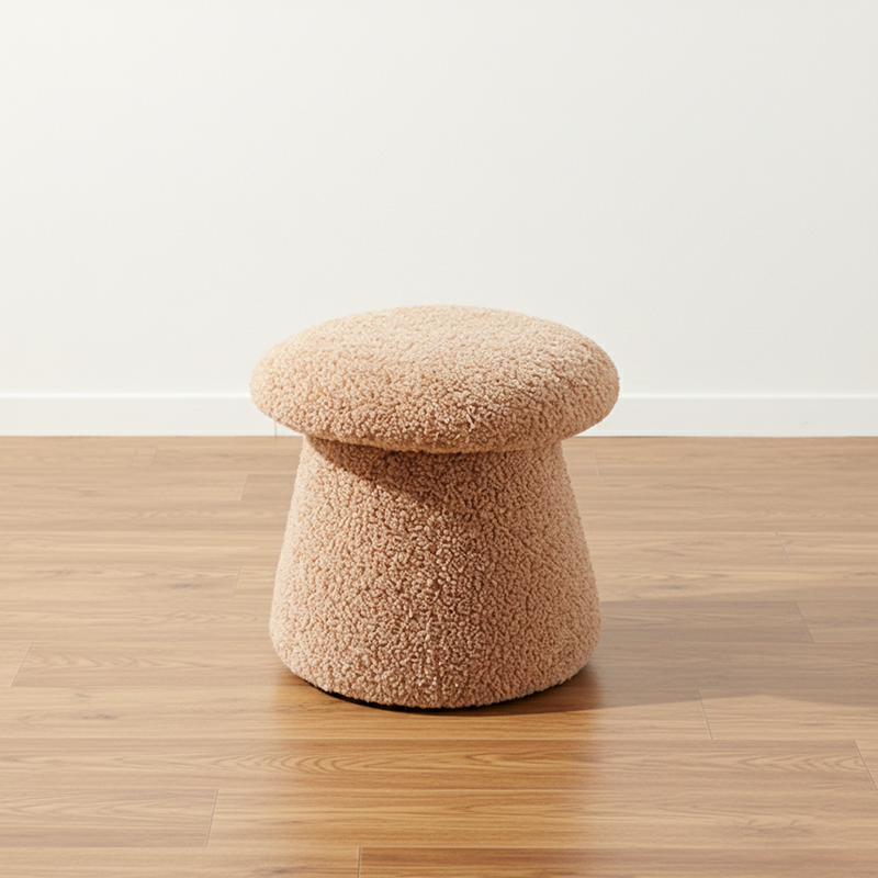 Contemporary Creative Kids Teddy Fleece MDF Sponge Mushroom Shape Roun ...