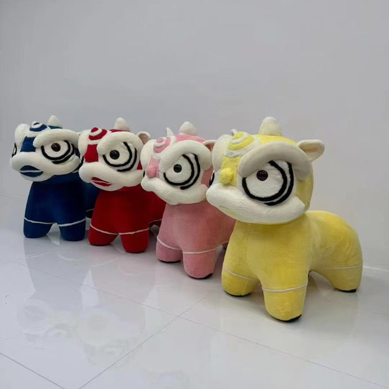 Traditional Chinese Velvet Iron Sponge Lion Dance Shape Stool For Livi ...