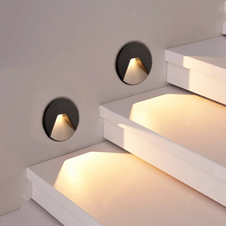 Modern Minimalist Aluminum Round Recessed LED Wall Sconce Lamp For Hal ...