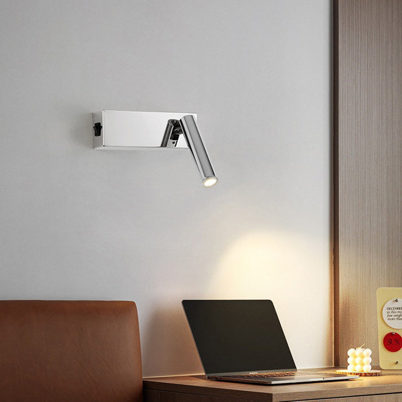 Modern Luxury Iron Aluminum Cylinder 1-Light Adjustable Spotlight Wall ...