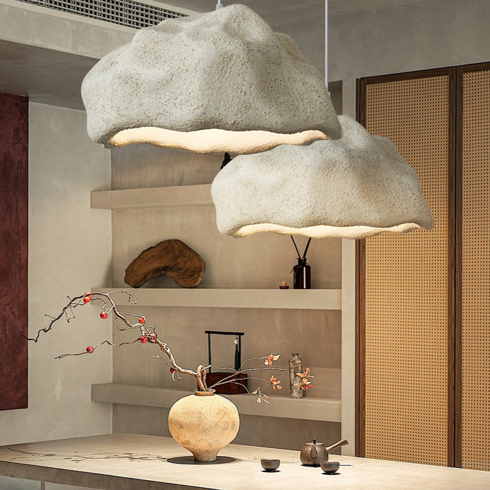 Contemporary Creative Rock Stone Shape Polystyrene 1-Light Pendant Lig ...