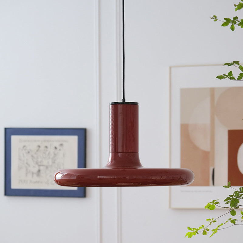 Traditional Vintage Flying Saucer Iron Aluminum 1-Light Pendant Light ...