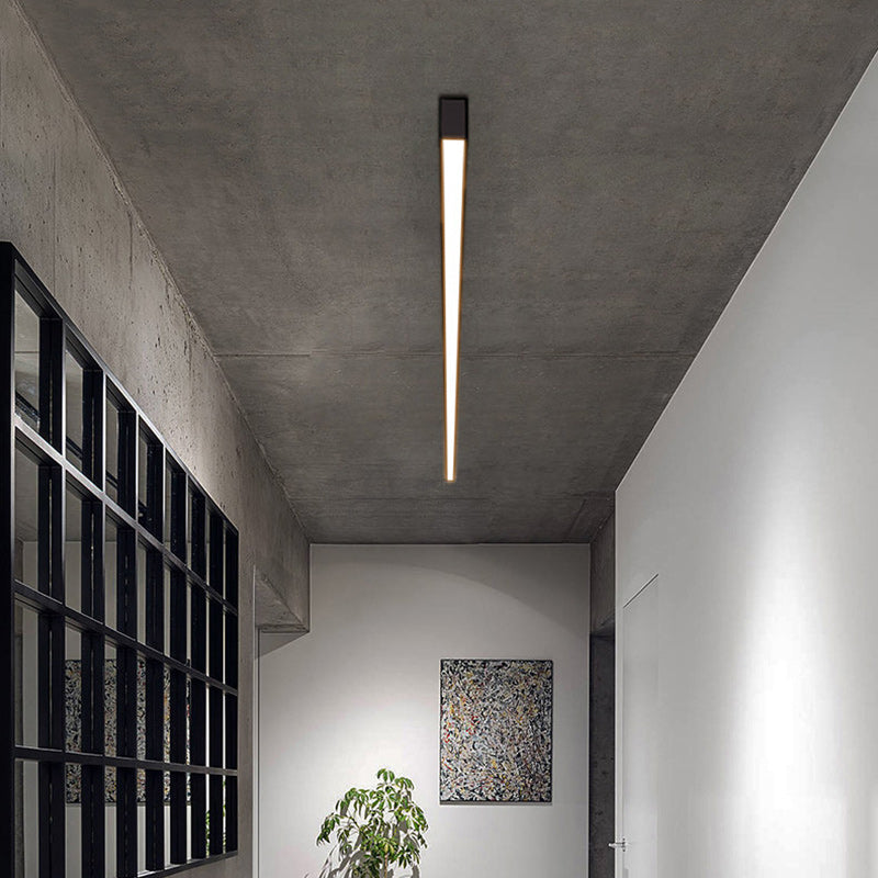 Modern Minimalist Long Acrylic Aluminum LED Flush Mount Ceiling Light ...
