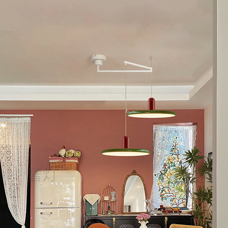 Contemporary Creative Rocker Moveable Round Column Acrylic Iron LED Pe ...