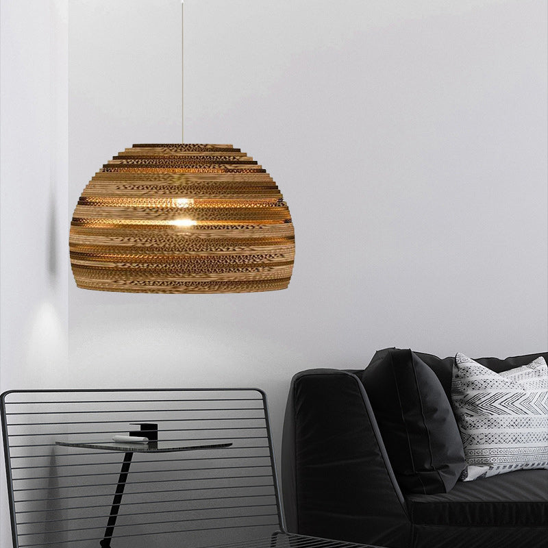 Contemporary Scandinavian Iron Corrugated Cardboard Honeycomb 1-Light ...