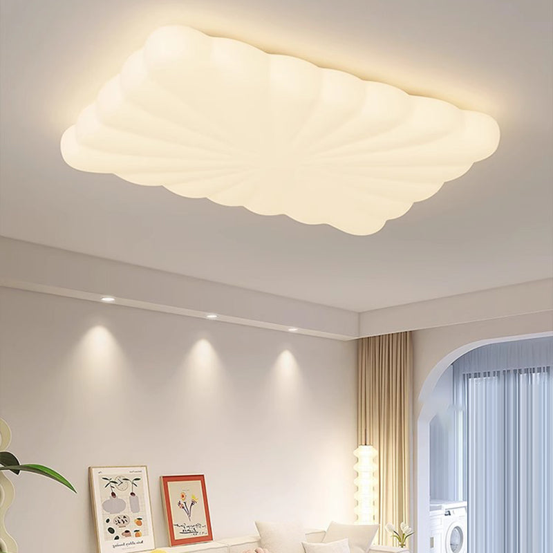 Modern Simplicity Iron PE Square Round Rectangular Cookie LED Flush Mo ...