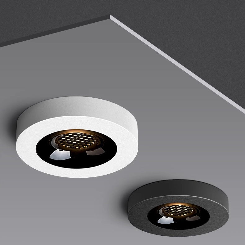 Modern Minimalist Iron Round Honeycomb Spotlight LED Flush Mount Ceili ...