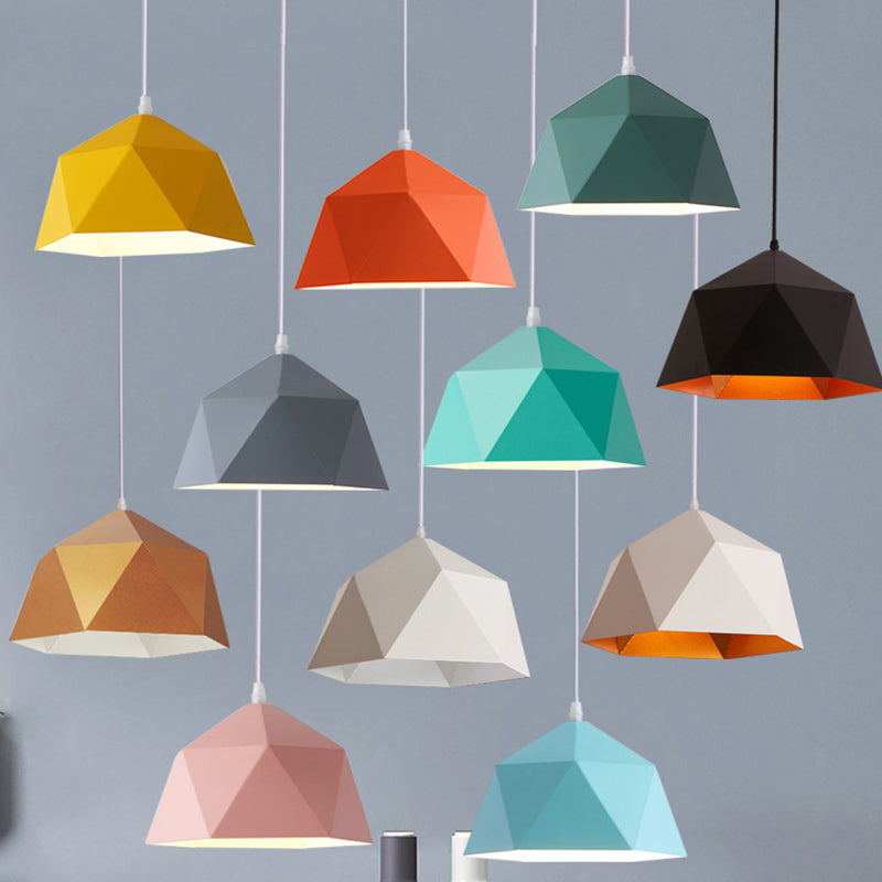 Contemporary Scandinavian Iron Geometric Polygon Rhombus 1-Light Penda ...