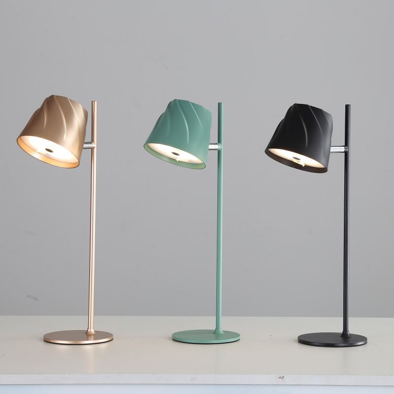 Contemporary Scandinavian Iron Plastic USB Touch Dimming Cylinder LED ...