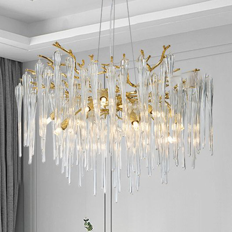 Modern Luxury Aluminum Crystal Branch Droplet 6/8/10/14/18 Light Chand ...