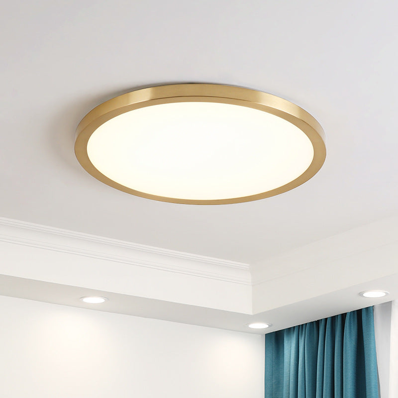Modern Light Luxury Round Flat LED Flush Mount Ceiling Light – BulbSquare