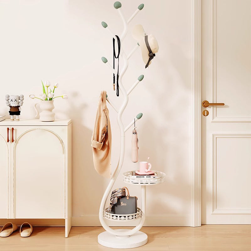 Contemporary Creative Round Tree-Shaped Carbon Steel Marble Hall Tree ...