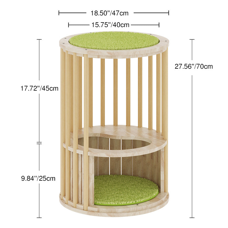 Contemporary Creative Round Solid Oak Wood Kraft Paper Rope Velvet Fab ...