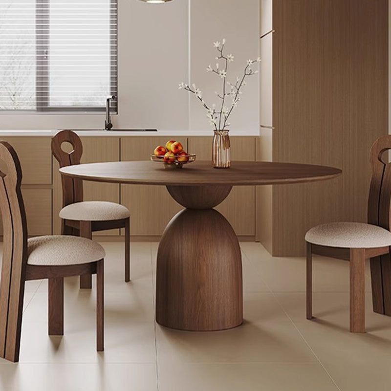 Traditional Vintage Round Veneered Multi-Layer Solid Wood Panel Ash Wo ...