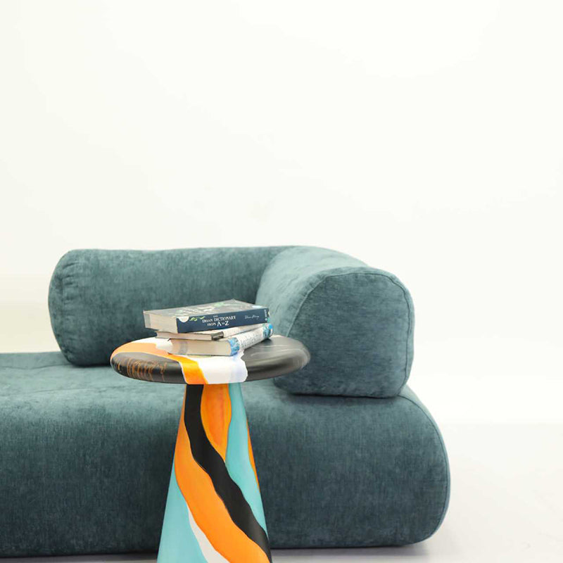 Modern Art Deco Round Solid Wood Multi-Layer Board Side Table For Livi ...