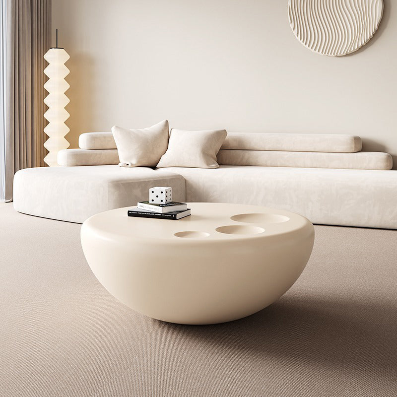 Modern Minimalist Round Medium Density Fiberboard Coffee Table For Liv ...