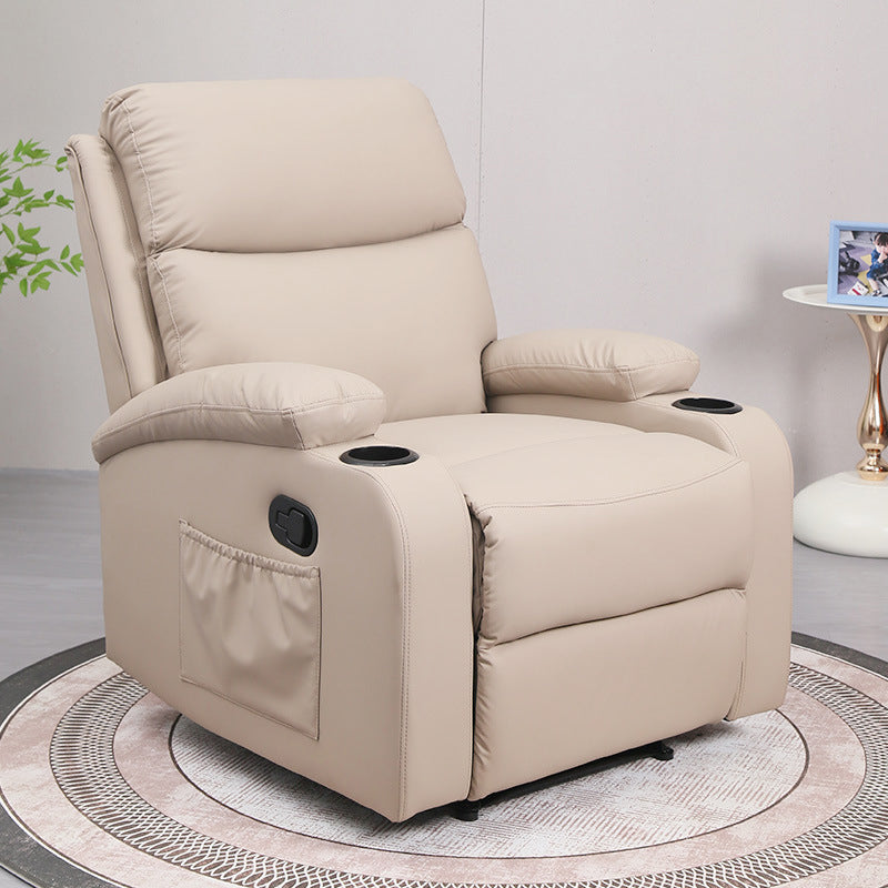 Modern Minimalist Curved Solid Wood Sponge Cat Scratch-Resistant Leath ...