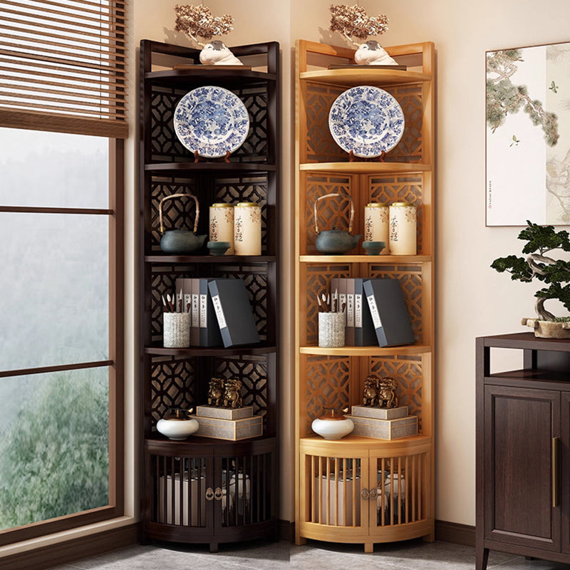 Traditional Chinese Rectangular Bamboo Storage Corner Shelf Unit 5/6-T – BulbSquare