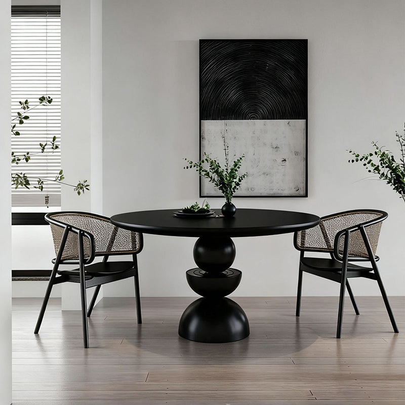 Modern Minimalist Fiberglass Round Dining Table For 4/8 Seats – BulbSquare