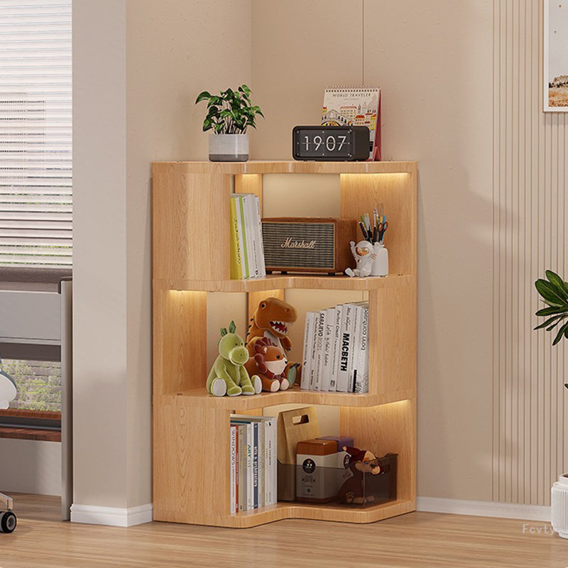 Modern Minimalist L-shaped Solid Wood Plywood Corner Shelf Unit 3/4/5 ...