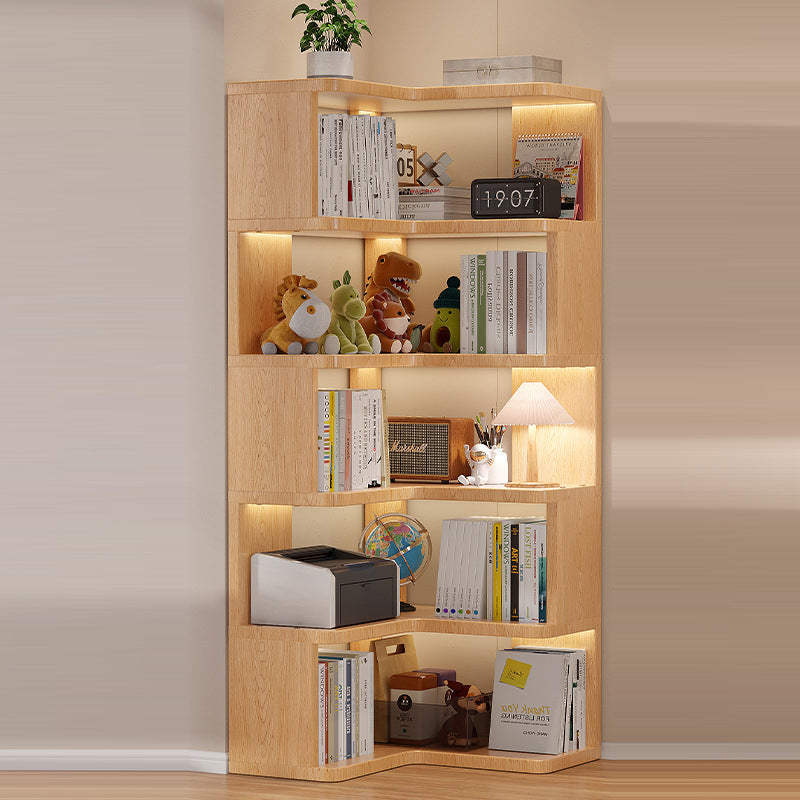 Modern Minimalist L-shaped Solid Wood Plywood Corner Shelf Unit 3/4/5 ...