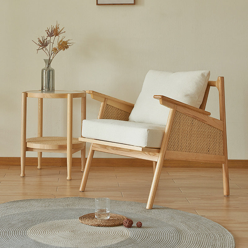 Traditional Japanese Rattan Weaving Solid Wood Sofa Backrest Armrest F ...