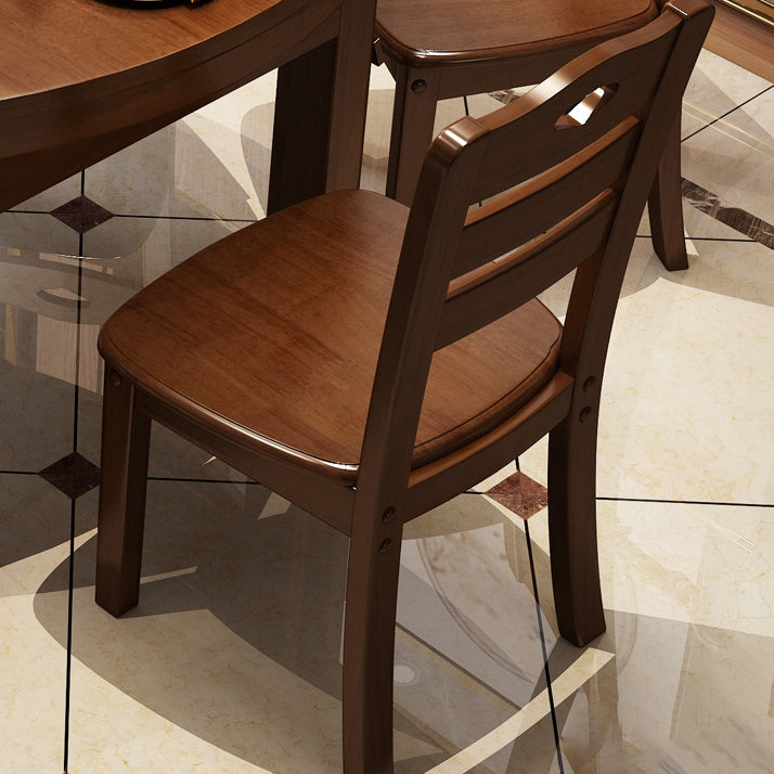 Traditional Vintage Square Solid Wood Dining Chair Backrest For Dining ...