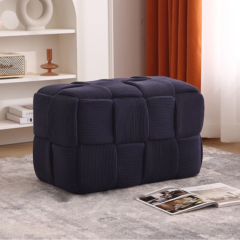 Contemporary Creative Corduroy Solid Wood Rectangular Chair Backless A ...