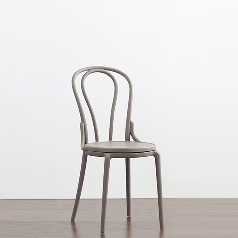 Contemporary Scandinavian Round Plastic Dining Chair Backrest For Dini ...